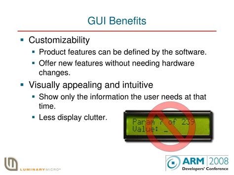 ppt implementing a world of guis using the arm cortexm3 powerpoint
