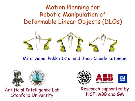 Ppt Topological Motion Planning For Robotic Deformable Linear Objects