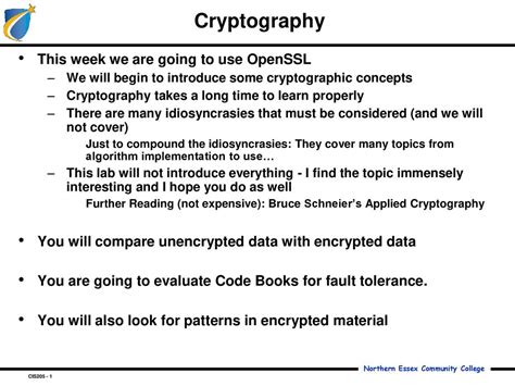 Cryptography This Week We Are Going To Use Openssl Ppt Download