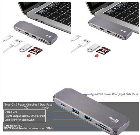 Aerocool Slimline USB Type C Multifunction Hub And Dock USB Card Reader Type C Umart