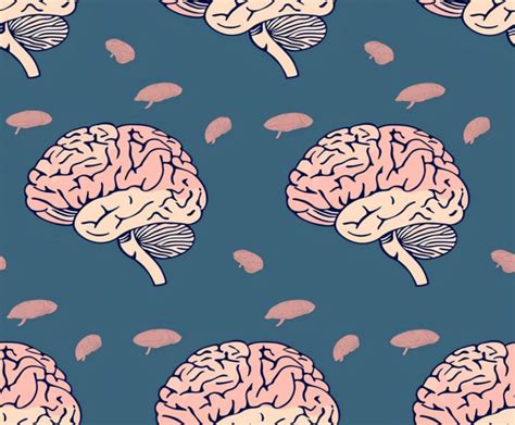 Download Seamless Brain Pattern In Pink And Blue Patterns Online
