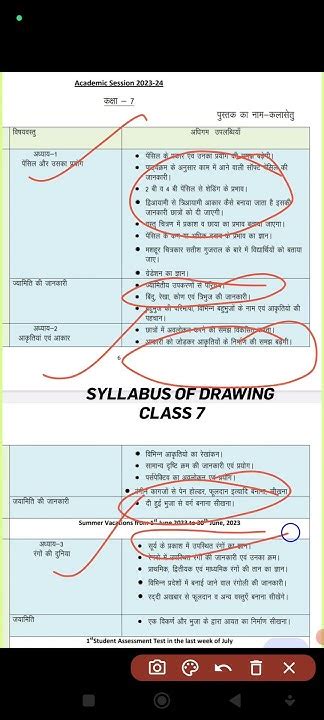 Syllabus Of Drawing Class 7 Sat Exam July 2023 Haryana Board चित्रकला का सिलेबस जुलाई टेस्ट