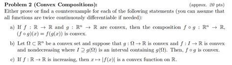 Solved Problem Convex Compositions Approx Pts Chegg Com