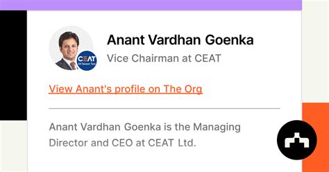 Anant Vardhan Goenka Vice Chairman At Ceat The Org