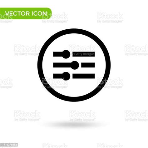 제어판 슬라이드 이퀄라이저 아이콘입니다 흰색 배경에 고립 된 최소한의 창조적 인 아이콘 벡터 일러스트 레이 션 기호 표시 균형에 대한 스톡 벡터 아트 및 기타 이미지