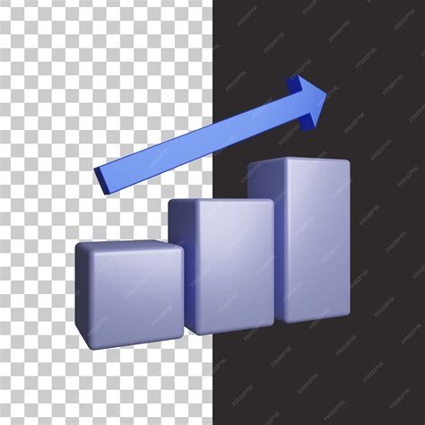 Premium Psd Graph Bar Chart In 3d Rendering
