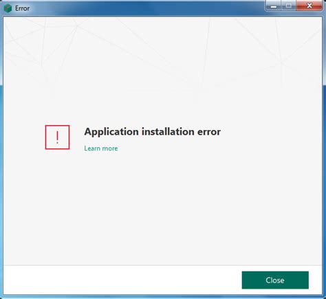 application installation error i can t install kaspersky security