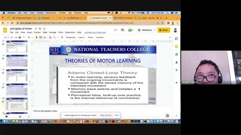 Motor Learning Theories Close Loop Open Loop Ecological Lecture