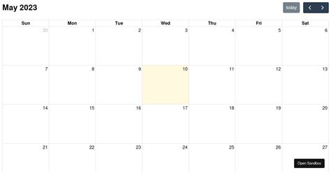 Fullcalendar Issue Codesandbox