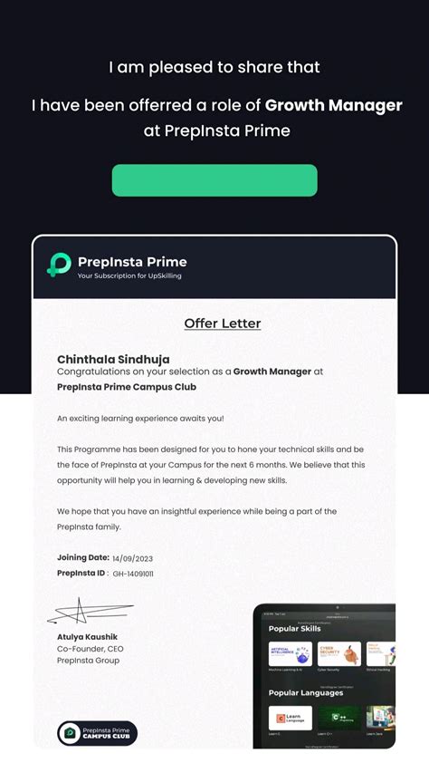 Campusambassador Growth Team Coding Campusconnect Connections Opportunity Chinthala