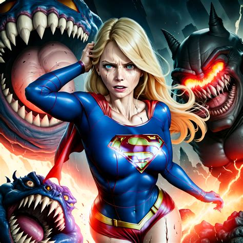 Supergirl Trying To Escape Monster Planet By Necromancer Rev On Deviantart