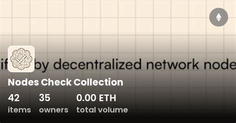 Nodes Check Collection Collection Opensea