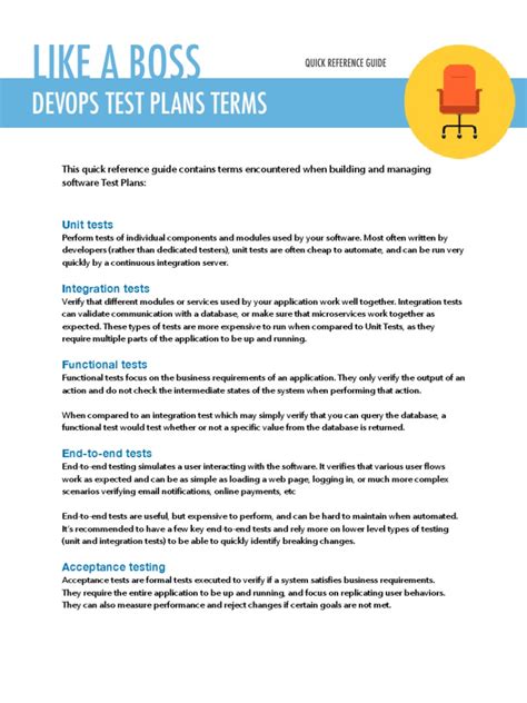Devops Test Plans Terms Pdf Software Testing Unit Testing