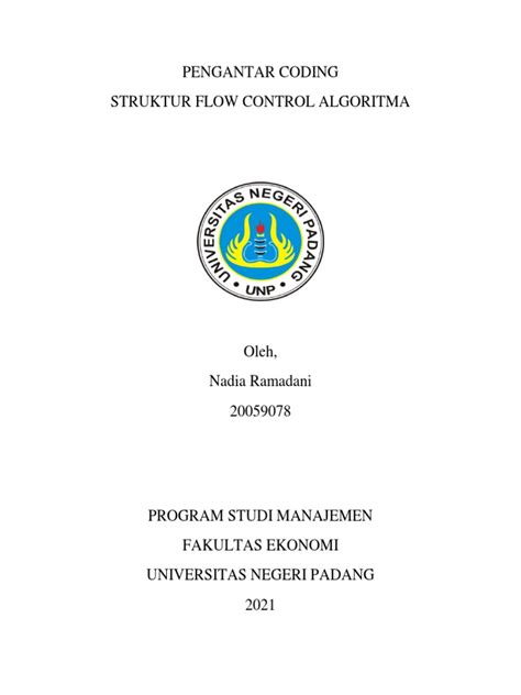 Struktur Flow Control Algoritma Pdf Metode And Bahan Ajar Komputer