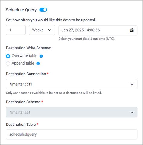Scheduled Queries Connect Ai
