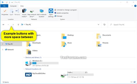 Turn On Or Off File Explorer Buttons Easier To Touch In Windows 10 Tutorials