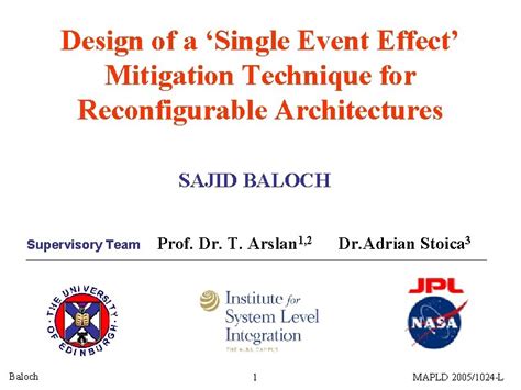 Design Of A Single Event Effect Mitigation Technique
