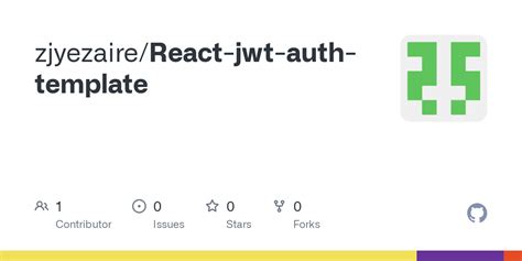 github zjyezaire react jwt auth template
