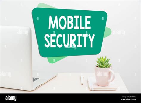 Text Caption Presenting Mobile Security Business Concept Protection Of