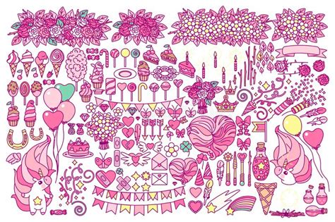 Sistema De Los Objetos De La Celebraci N Del Vector Historieta Linda