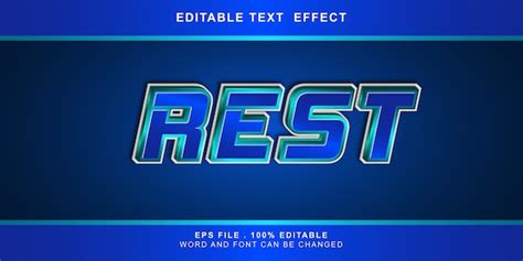 Premium Vector Rest Text Effect Editable Illustration