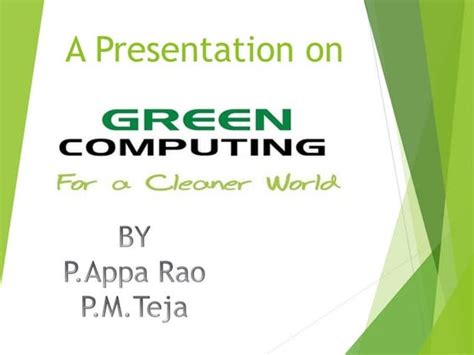 Green Computing Ppt Pptx Indoor Environmental Quality Home And Garden