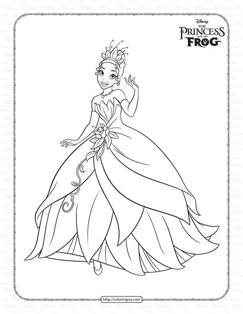 Princess Tiana And Frog Coloring Pages
