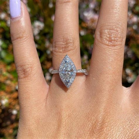 Halo Marquise Engagement Ring