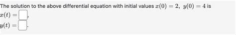 Solved Consider The System Of Differential Equationsthe