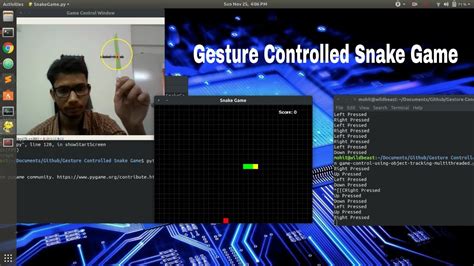 Gesture Controlled Snake Game Execution Instructions with OpenCV and Computer Vision |Penguin ...