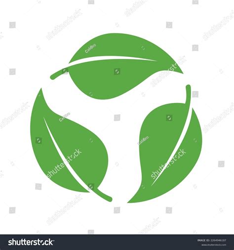 Biodegradable Recyclable Plastic Free Package Icon Stock Vector