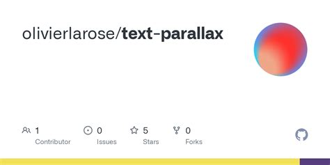 Github Olivierlarose Text Parallax