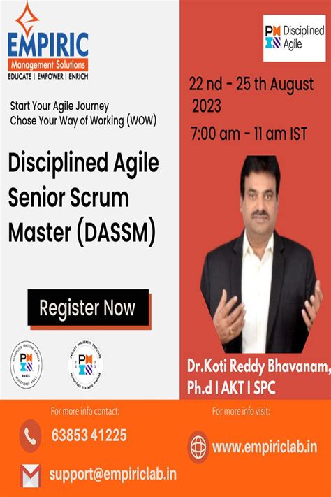 Join Disciplined Agile Value Stream Consultant Davsc Training From Empiric Management