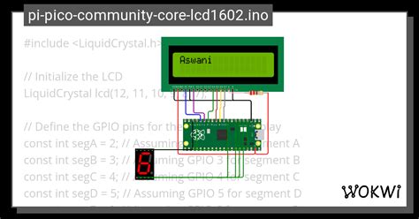 Pi Pico Community Core Lcd Ino Copy Wokwi ESP STM Arduino Simulator