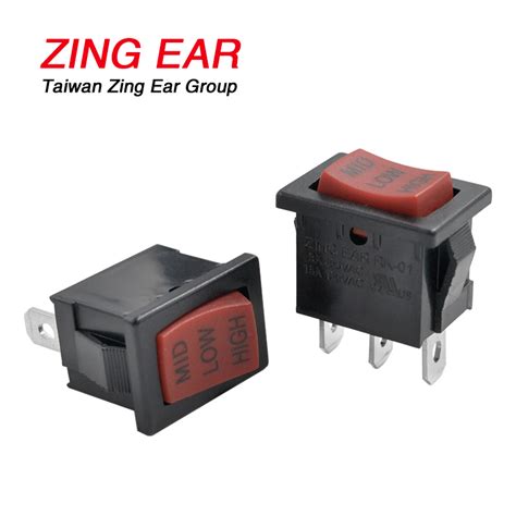 SPDT On Off On Rocker Switch Toggle VAC ZING EAR