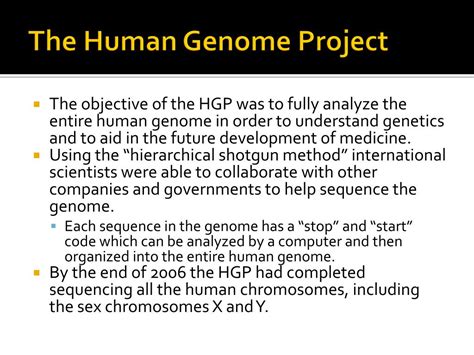 Ppt The Human Genome Project And The International Hapmap Project Powerpoint Presentation Id