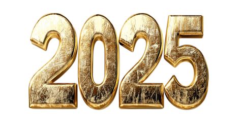 질감 있는 마감 처리된 우아한 2025 골드 텍스트 2025년 금 질감 Png 일러스트 및 이미지 에 대한 무료 다운로드 Pngtree