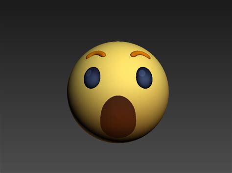 Animated Facebook Wow Reaction Button 3d Model 8 Max Obj Stl Fbx