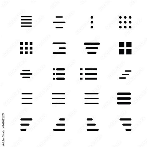 minimal set of hamburger menu flat icons menu icons vector set of ui