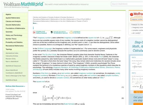Wolfram Math World I Handout For 9th 10th Grade Lesson Planet