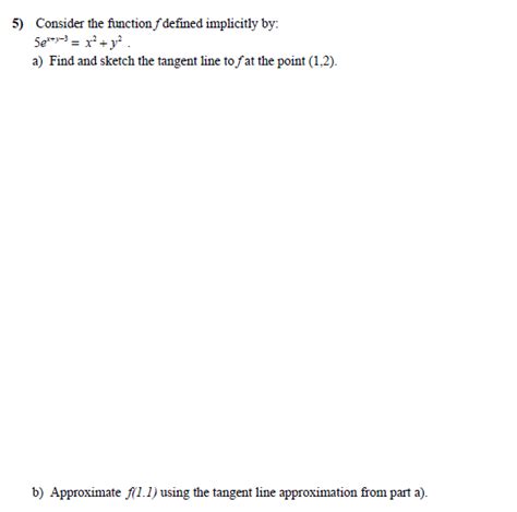 Solved 5 Consider The Function F Defined Implicitly By