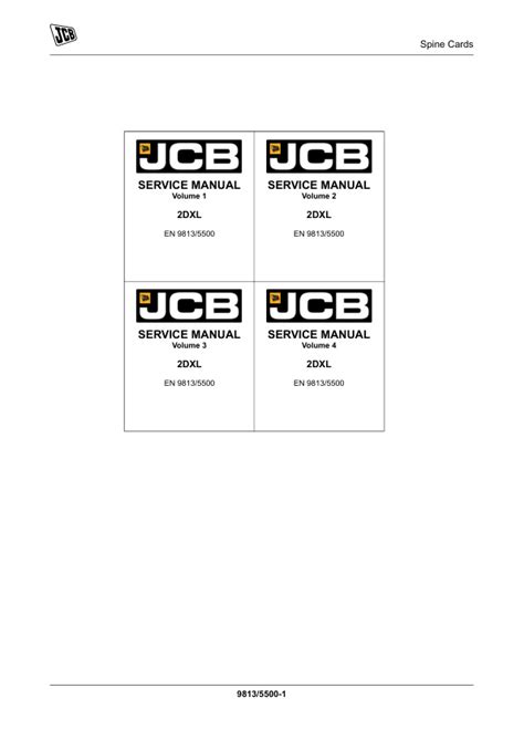 Service Manual Jcb 2dxl Backhoe Loader