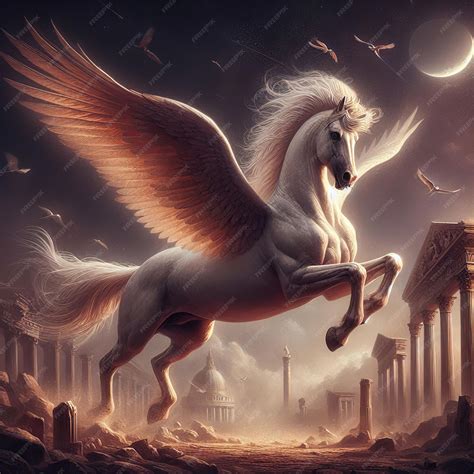 Premium Photo Pegaso The Mythical Winged Horse From Greek Mythology