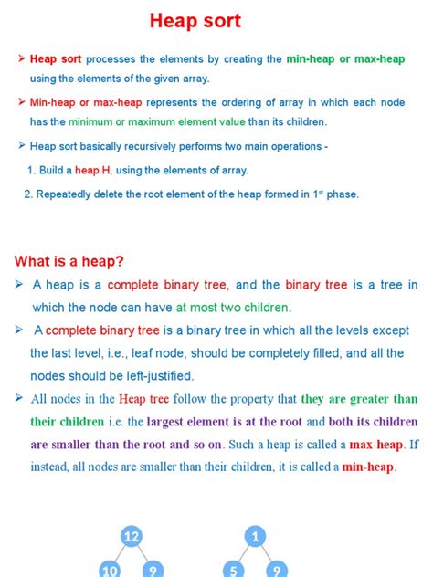 Heap Sort Min Heap Or Max Heap Pdf Computer Programming