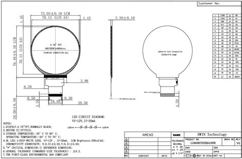 Wholesale 2 8 Inch Circular Ips Tft Lcd Module 480×480 Rgb 24bit 300 Bright Li48480t028ba3098