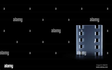 3d Rendering Of Frosted Glass Symbol Of Photo Film Strip Isolated On