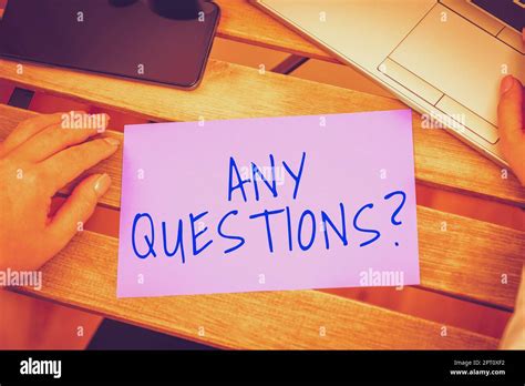 Text Caption Presenting Any Questions Question Internet Concept Allowing Any Interrogative