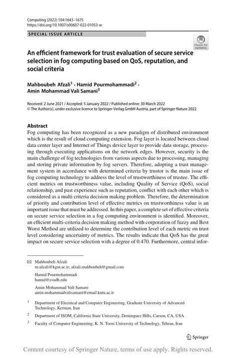 an efficient framework for trust evaluation of secure service selection