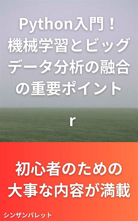 Python入門！機械学習とビッグデータ分析の融合の重要ポイント R 一般・入門書 Kindleストア Amazon
