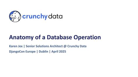Anatomy Of A Database Operation